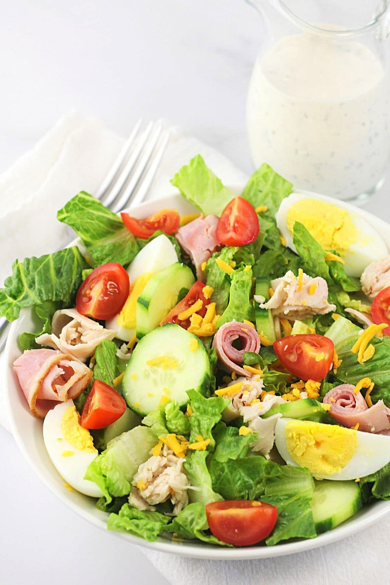 Chef Salad Romaine Lettuce, Ham, Turkey, American Cheese, Swiss Cheese ...
